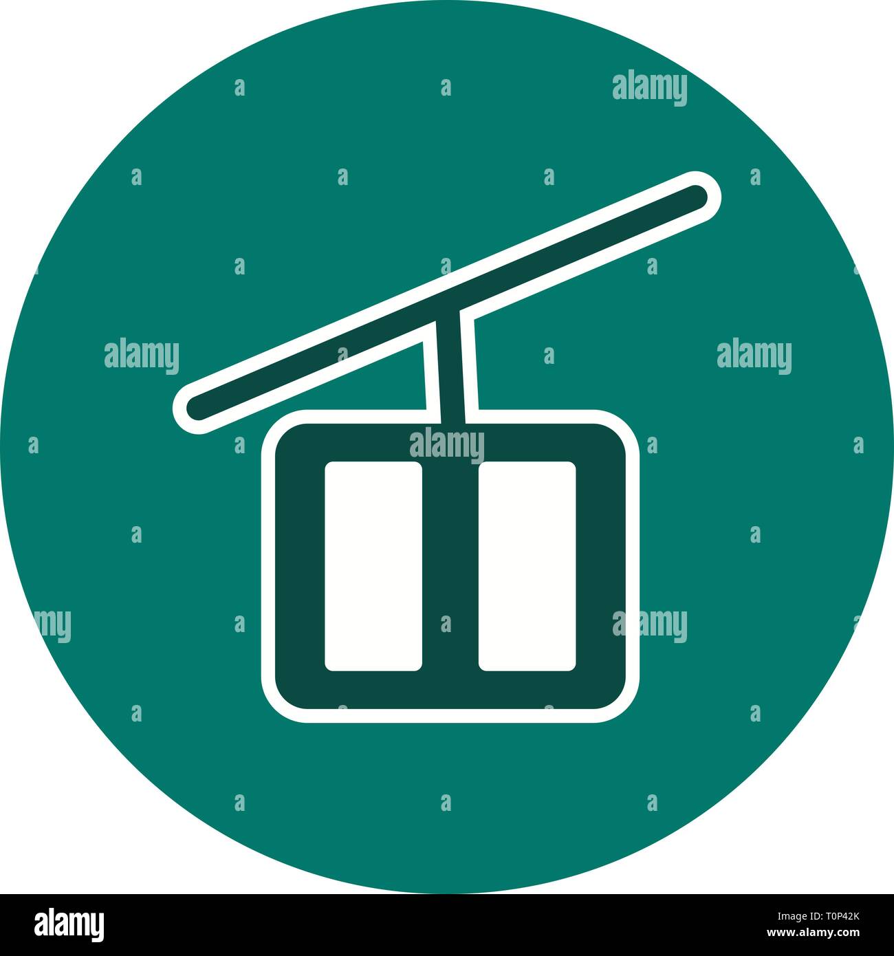 Illustration Chair lift Icon Stock Photo - Alamy