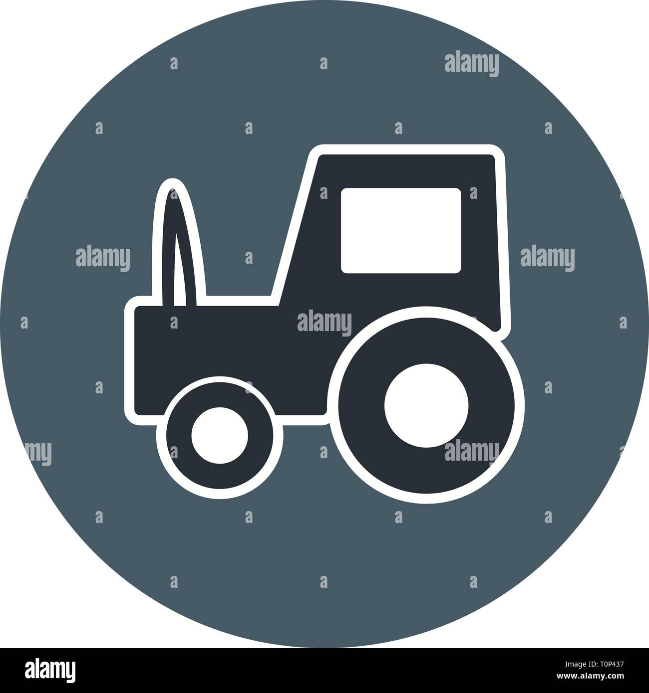 Illustration Tractor Icon Stock Photo Alamy