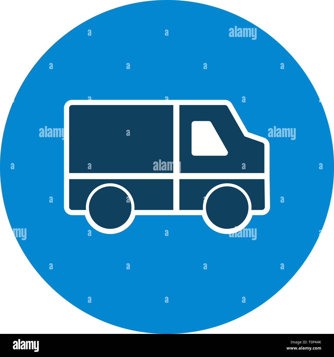 Illustration Van Icon Stock Photo - Alamy