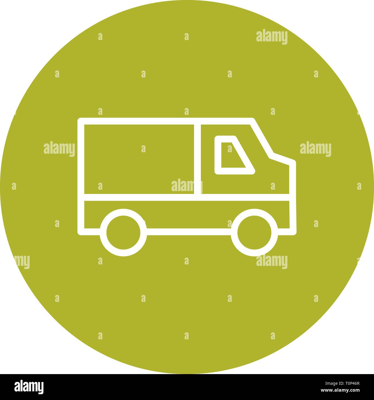 Illustration Van Icon Stock Photo - Alamy