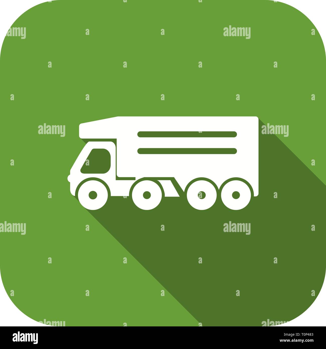 Illustration Tipper Truck Icon Stock Photo - Alamy