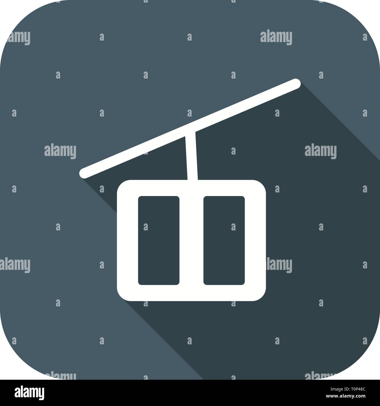 Illustration Chair lift Icon Stock Photo - Alamy