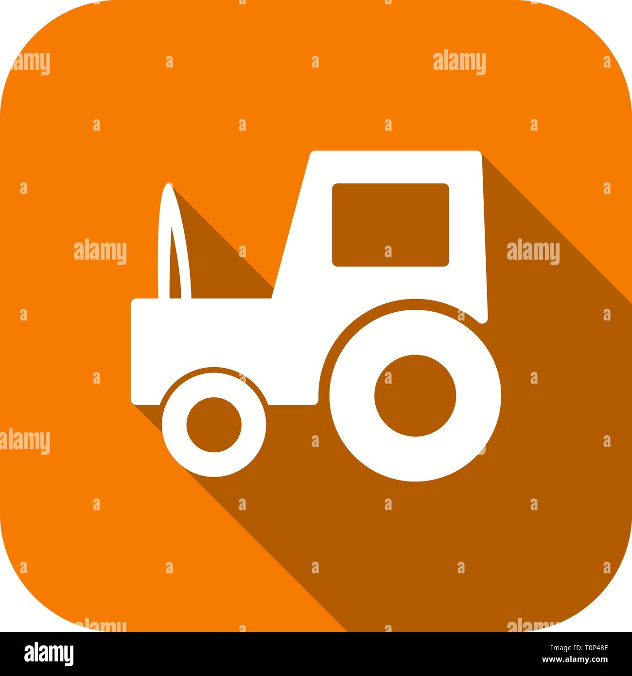 Illustration Tractor Icon Stock Photo - Alamy