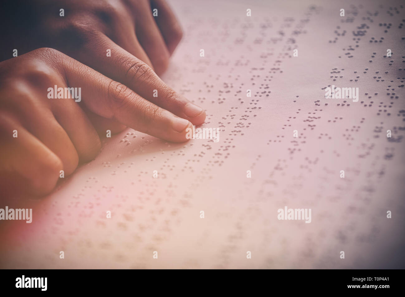 Child reading braille hi-res stock photography and images - Alamy