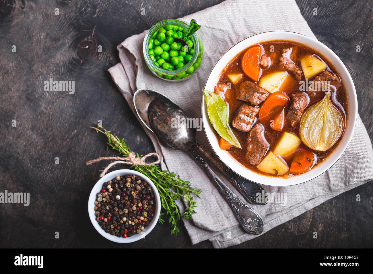 Meat stew with beef Stock Photo - Alamy