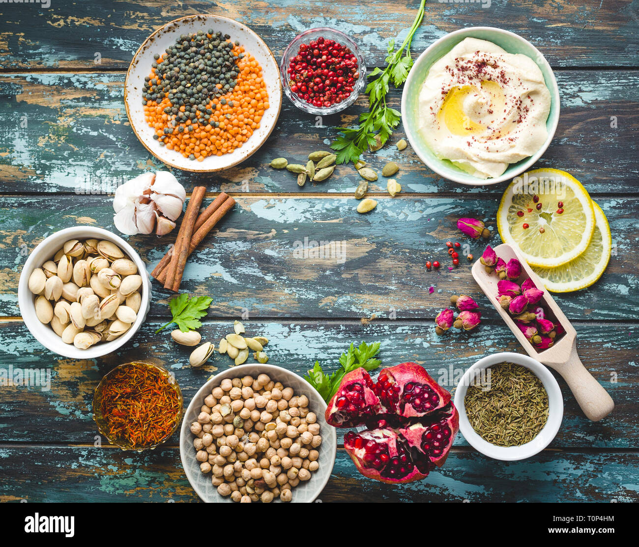 Arab ingredients for middle eastern food Stock Photo - Alamy
