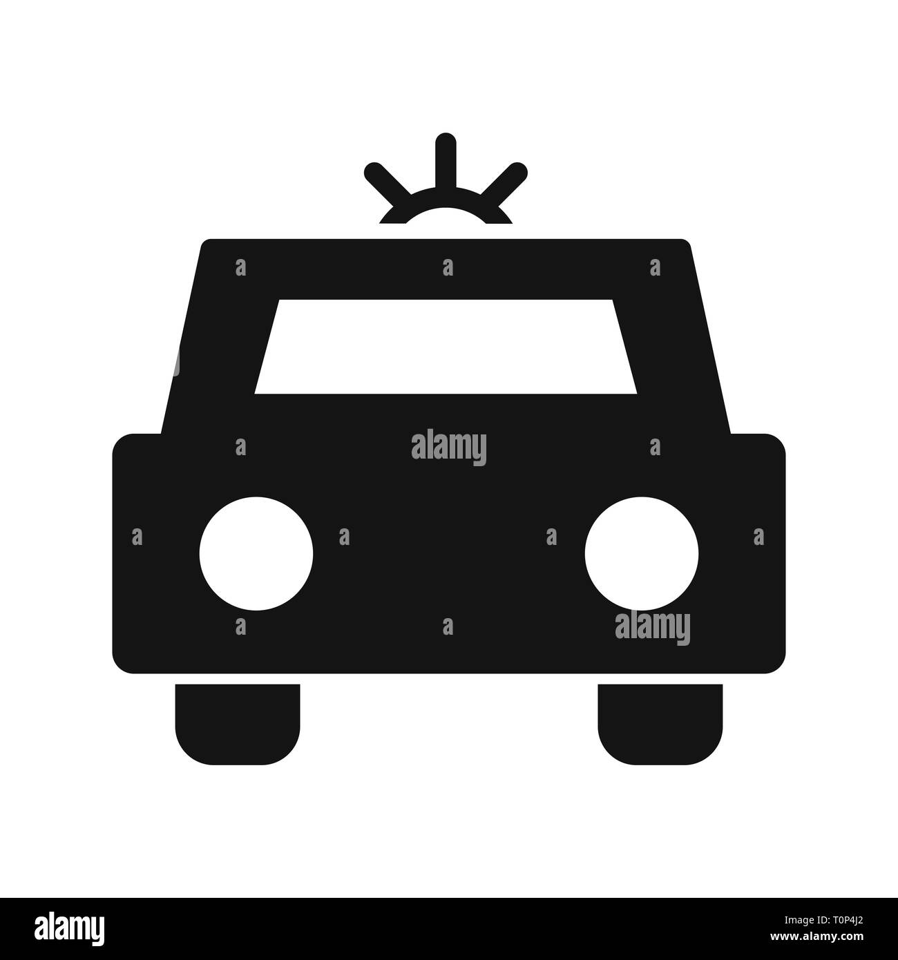 Illustration Police Car Icon Stock Photo - Alamy