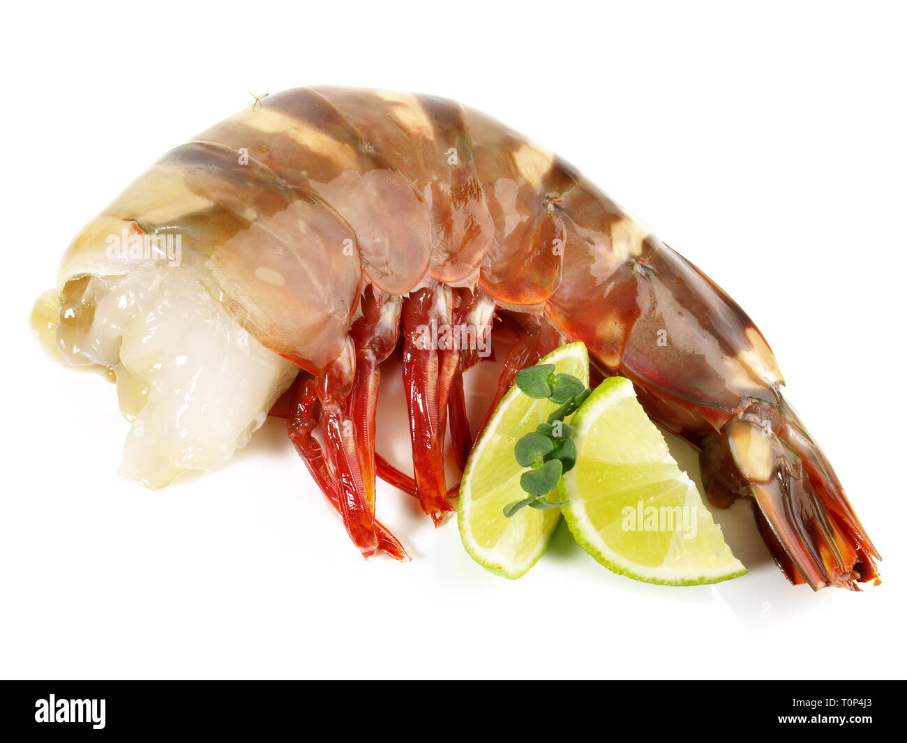 King Prawn - Tiger Prawn on white Background Stock Photo - Alamy