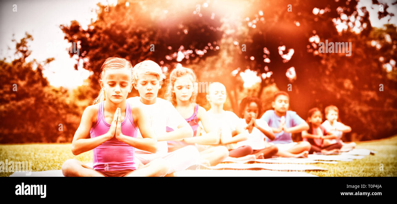 Children doing yoga Stock Photo - Alamy