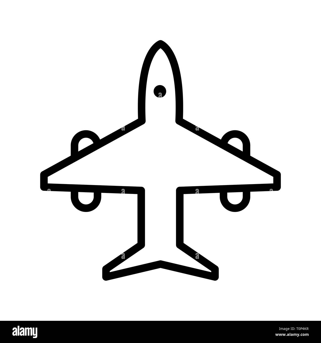 Illustration Airplane Icon Stock Photo - Alamy