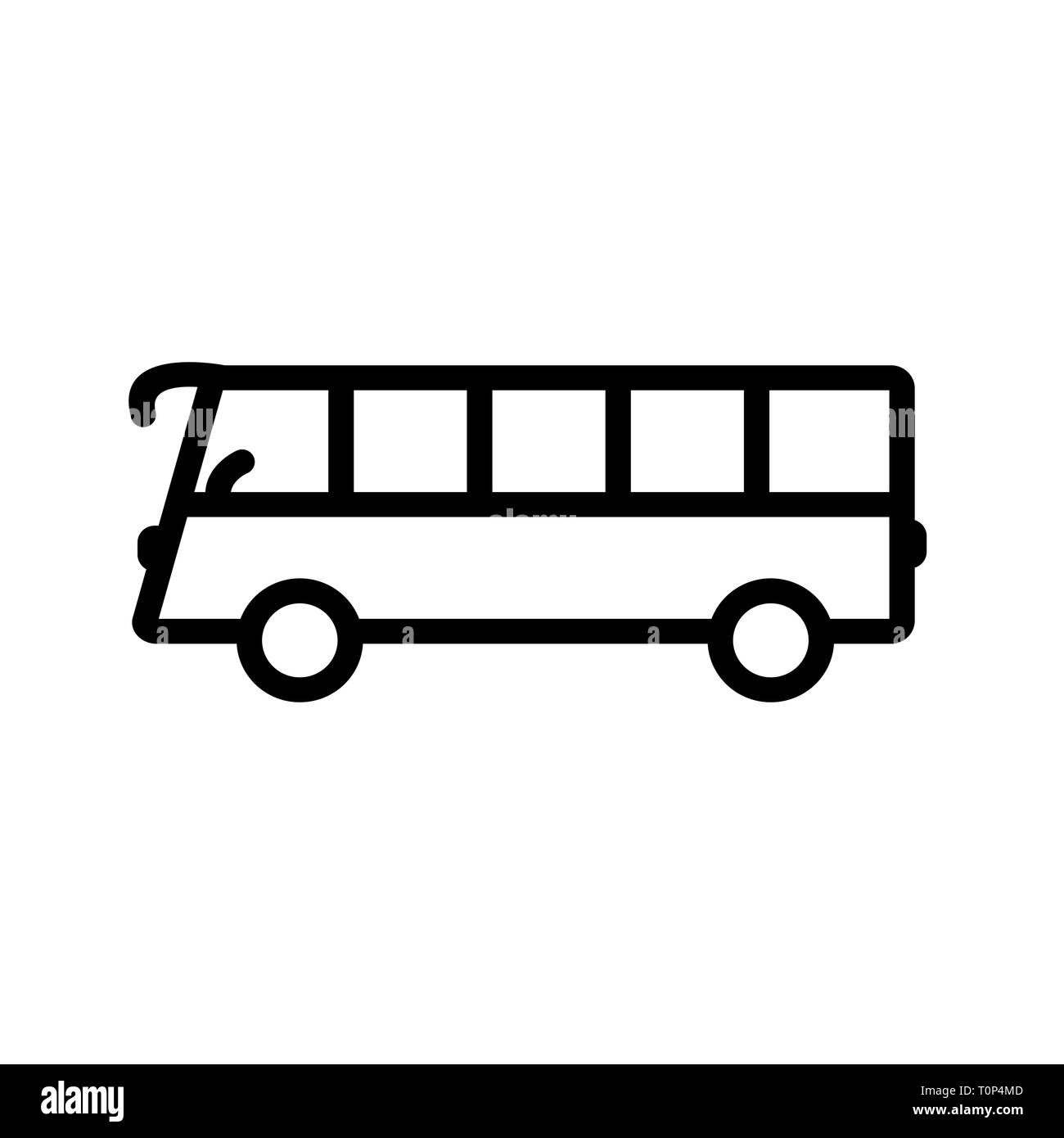 Illustration Bus Icon Stock Photo - Alamy