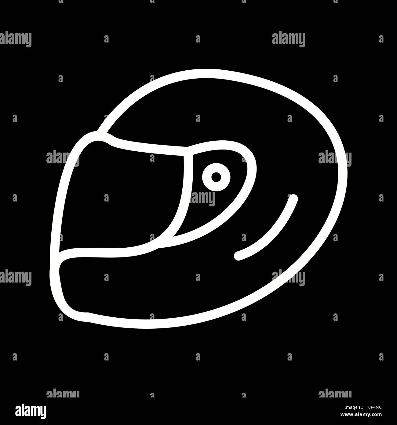 Illustration Racing Helmet Icon Stock Photo - Alamy