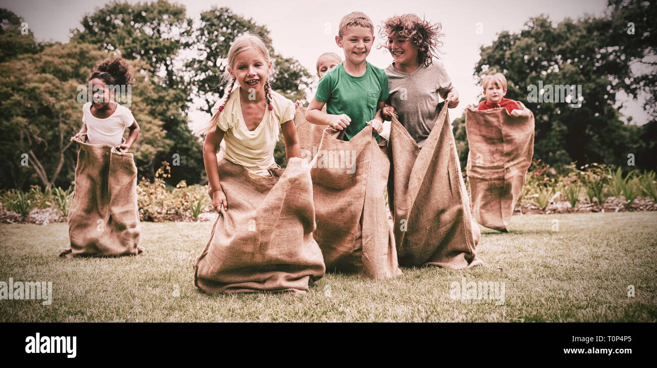 Sack race girls hi-res stock photography and images - Alamy