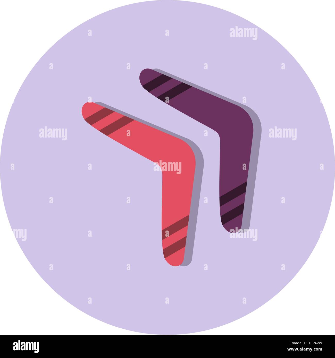 Illustration Boomerang Icon Stock Photo - Alamy