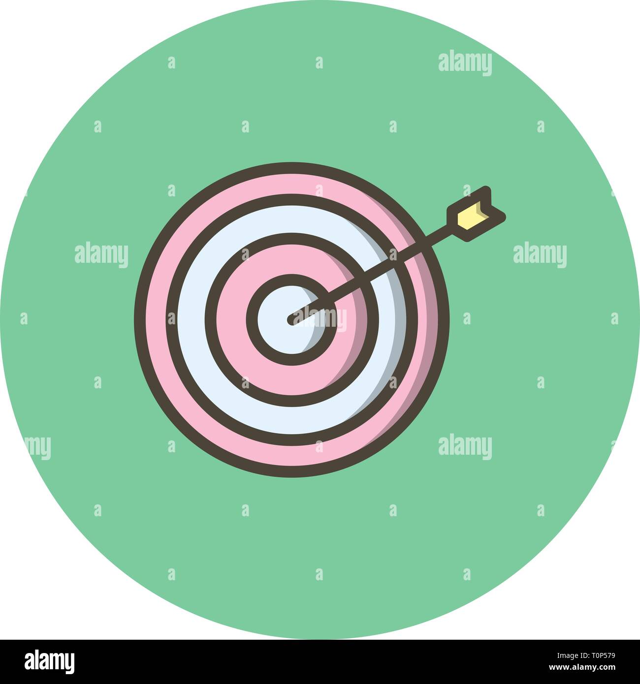 Illustration Bullseye Icon Stock Photo - Alamy
