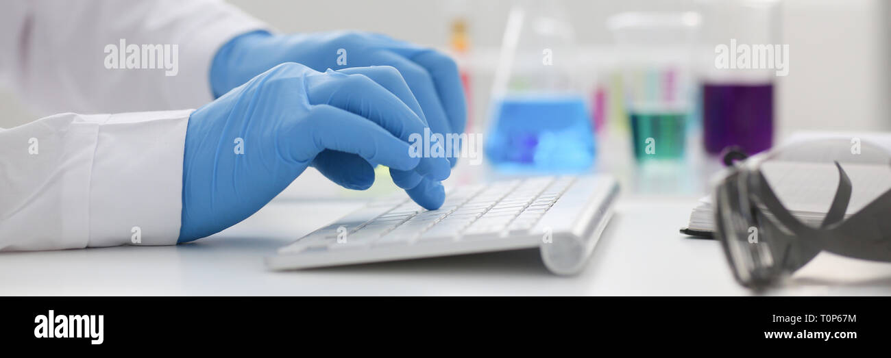 Employee chemical laboratory teacher Stock Photo - Alamy