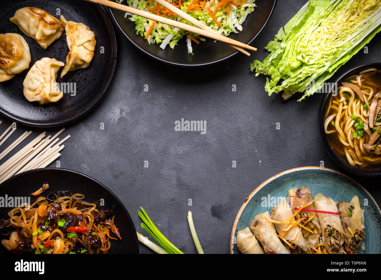 Chinese food background Stock Photo - Alamy