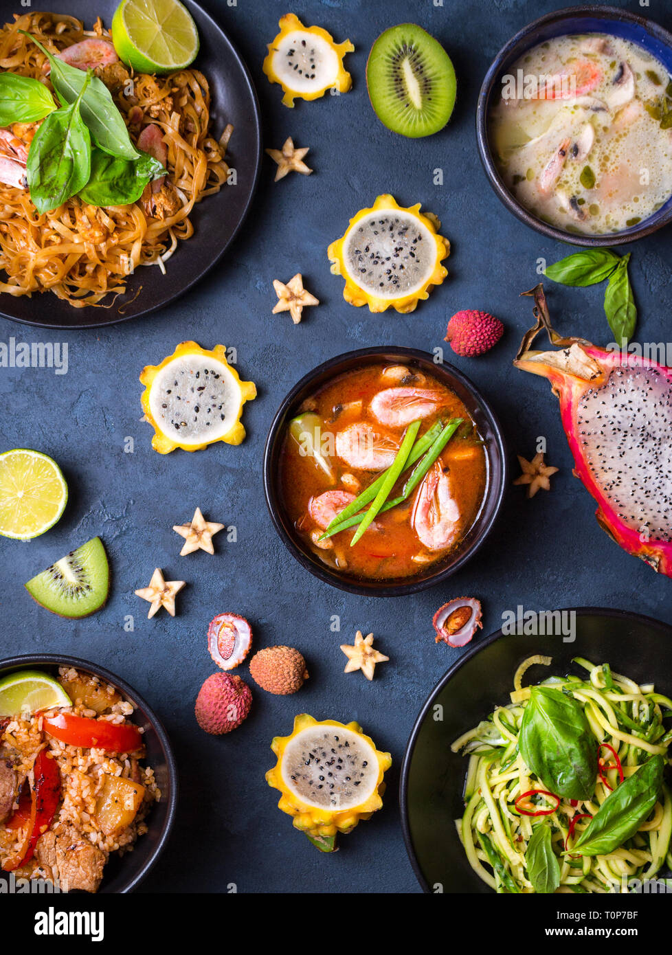 Thai food dishes Stock Photo - Alamy