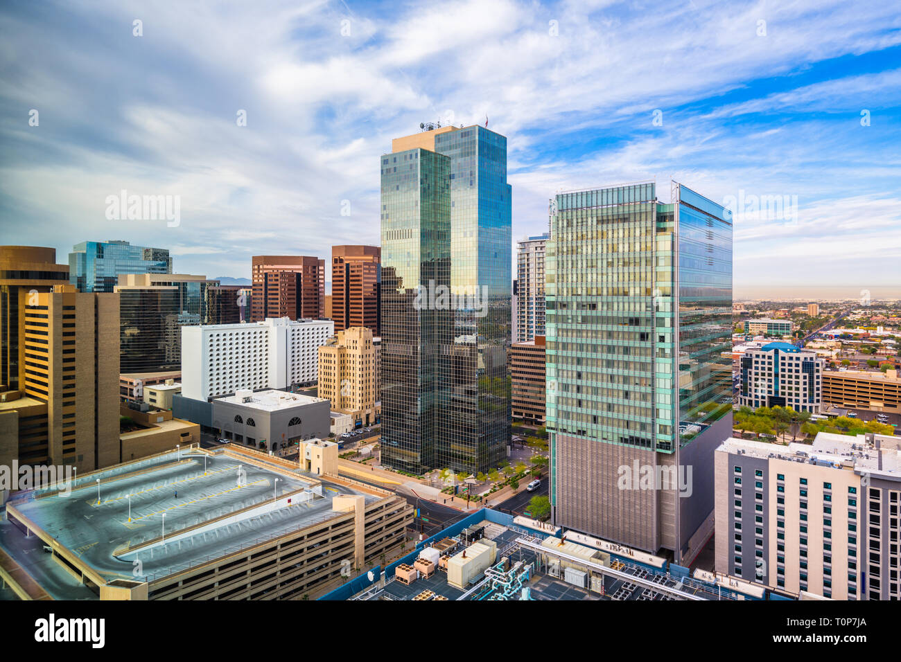 Phoenix, Arizona, USA cityscape in downtown in the afternoon Stock ...