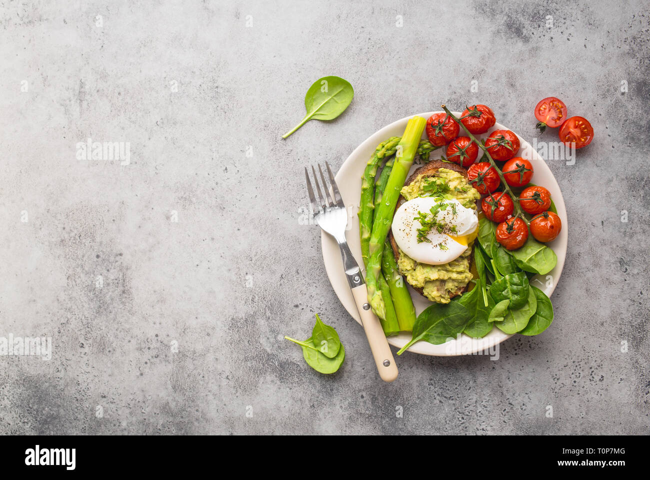 Healthy vegetarian meal plate Stock Photo - Alamy