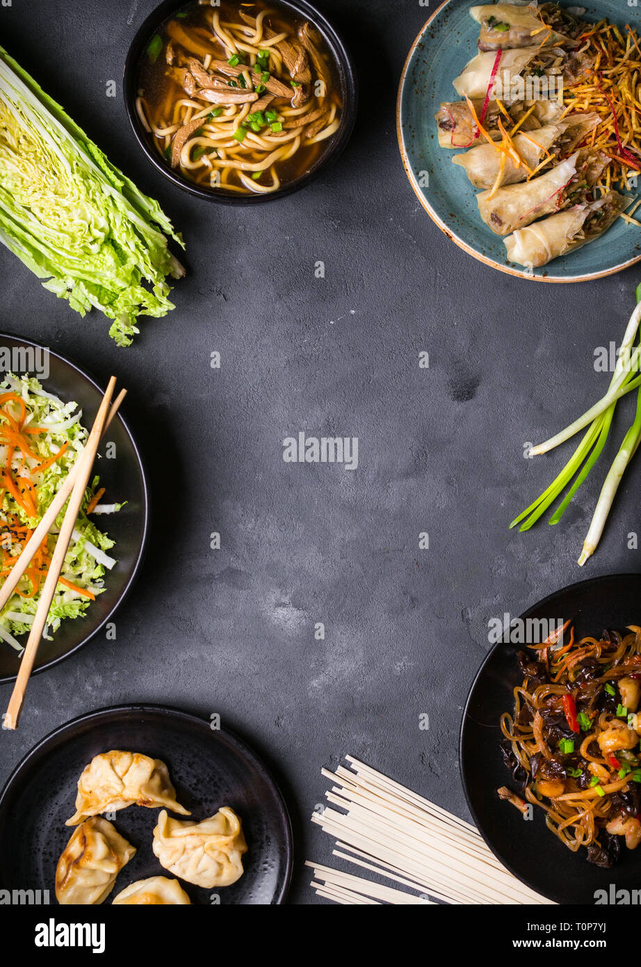 Chinese food background Stock Photo - Alamy