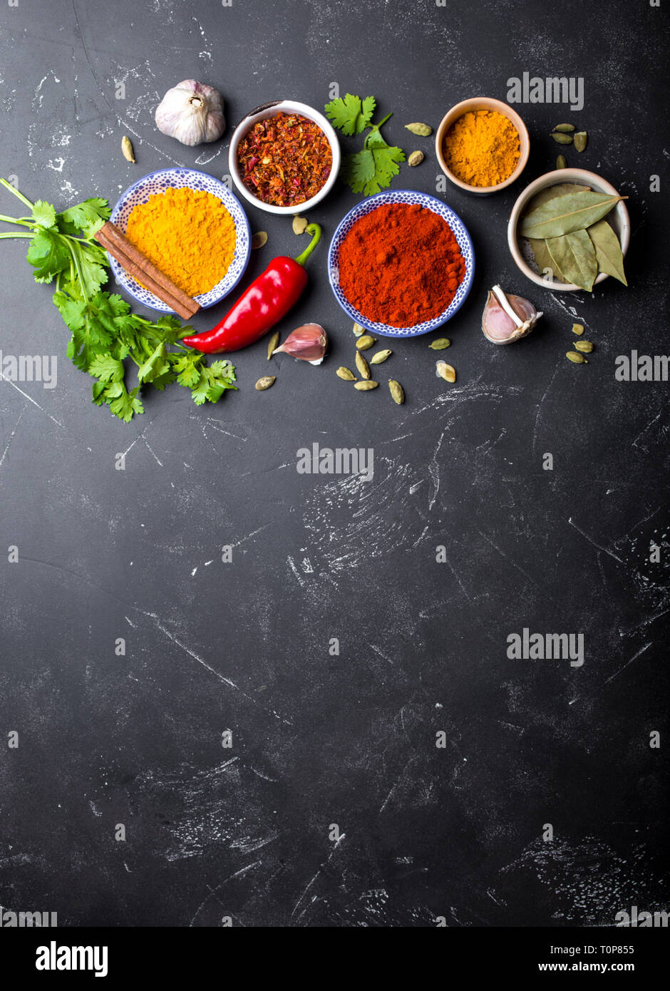 Indian food cooking background Stock Photo - Alamy