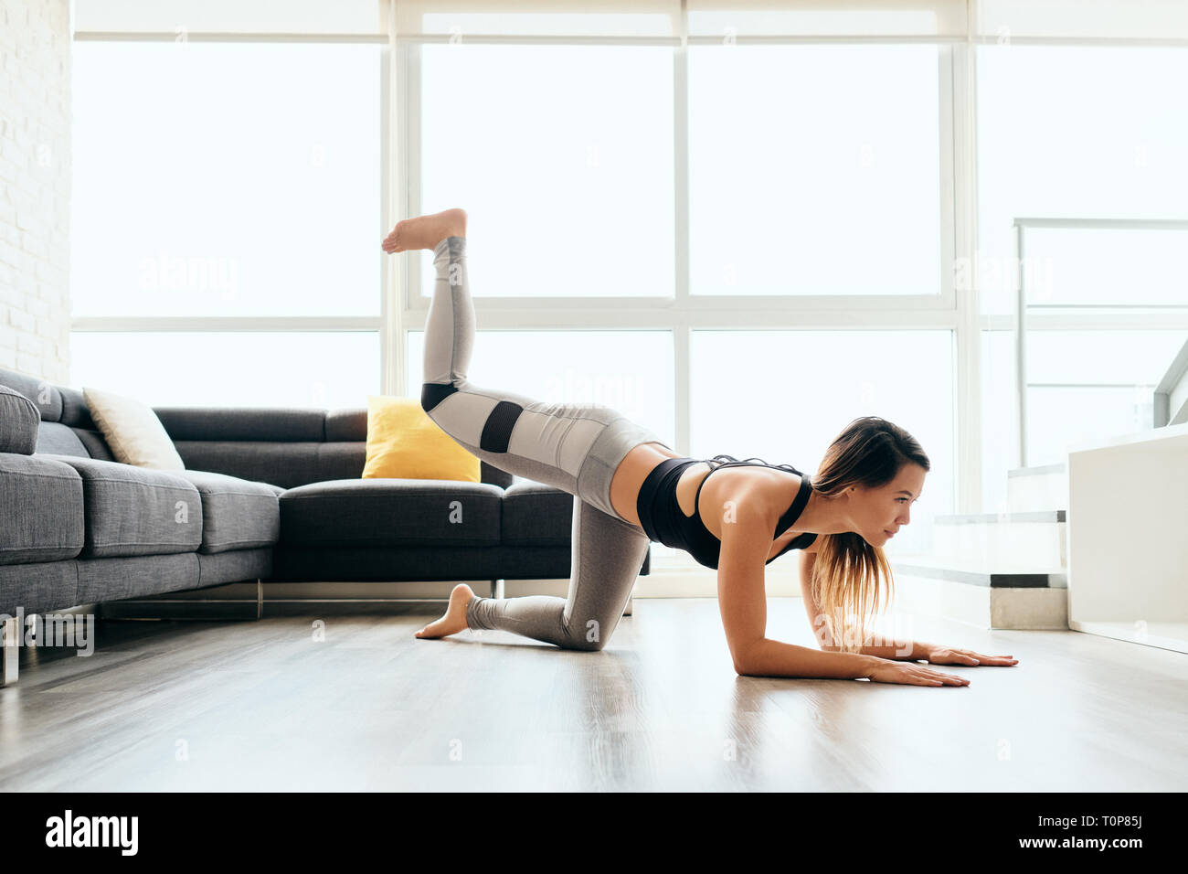 Woman kick legs hi-res stock photography and images - Alamy