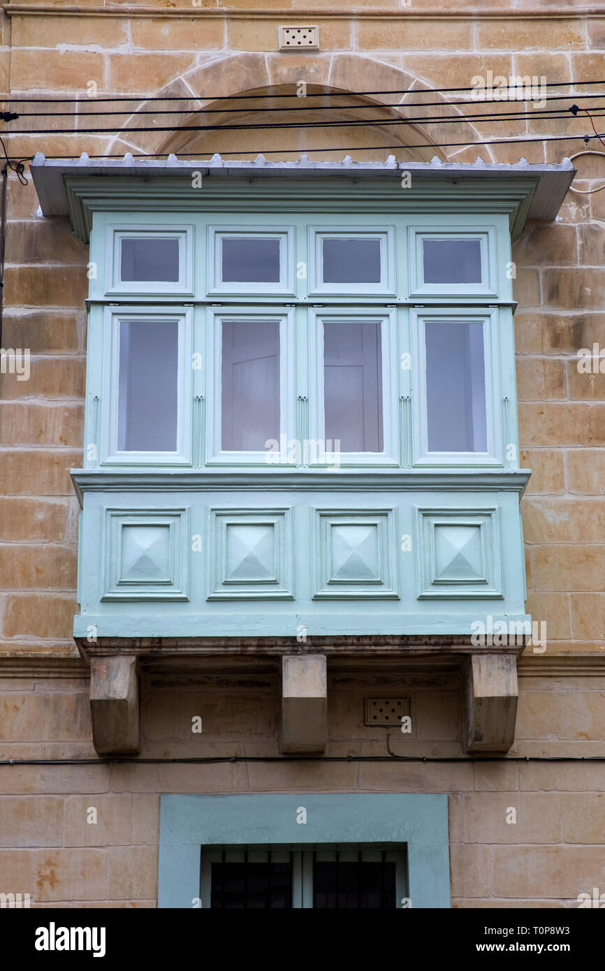 Traditional balcony window on a building from Malta Stock Photo - Alamy