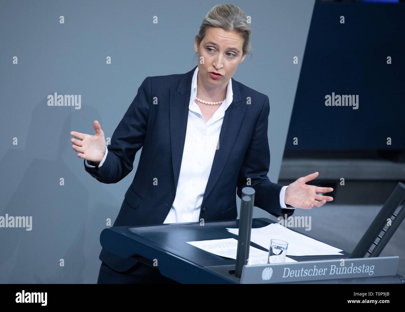 Berlin, Germany. 21st Mar, 2019. Alice Weidel, leader of the AfD ...