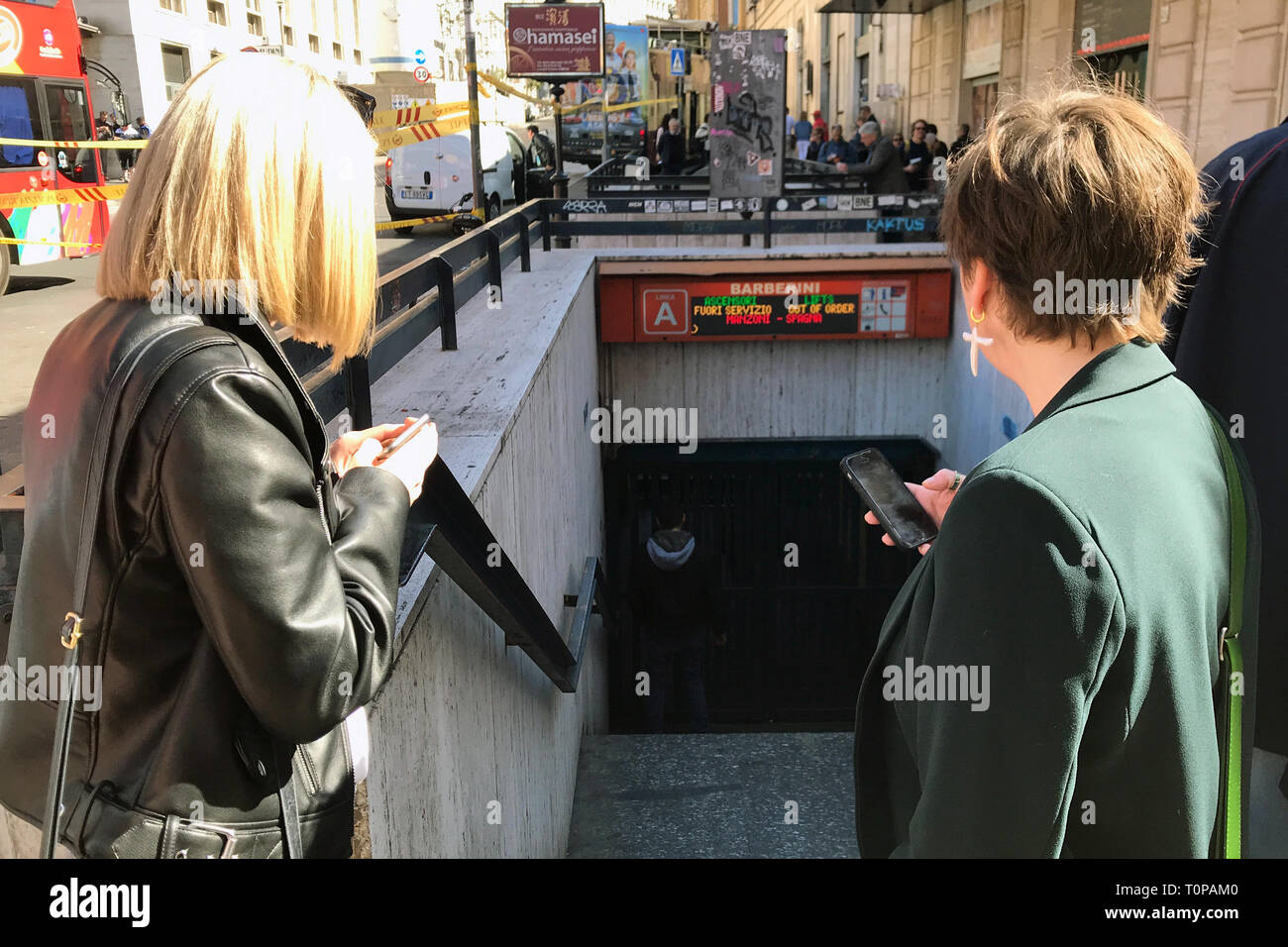 Foto Valerio Portelli/LaPresse 21-03-2019 Roma, Italia Metro Barberini ...