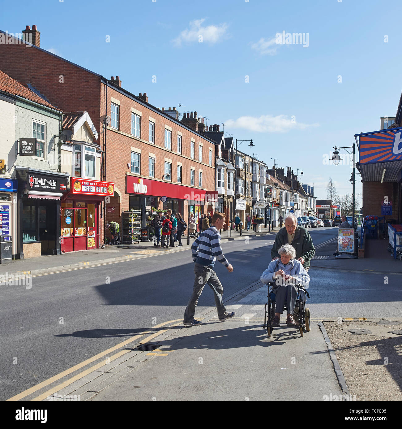 Shoppers enjoying the warm spring weather at the Driffield Street ...