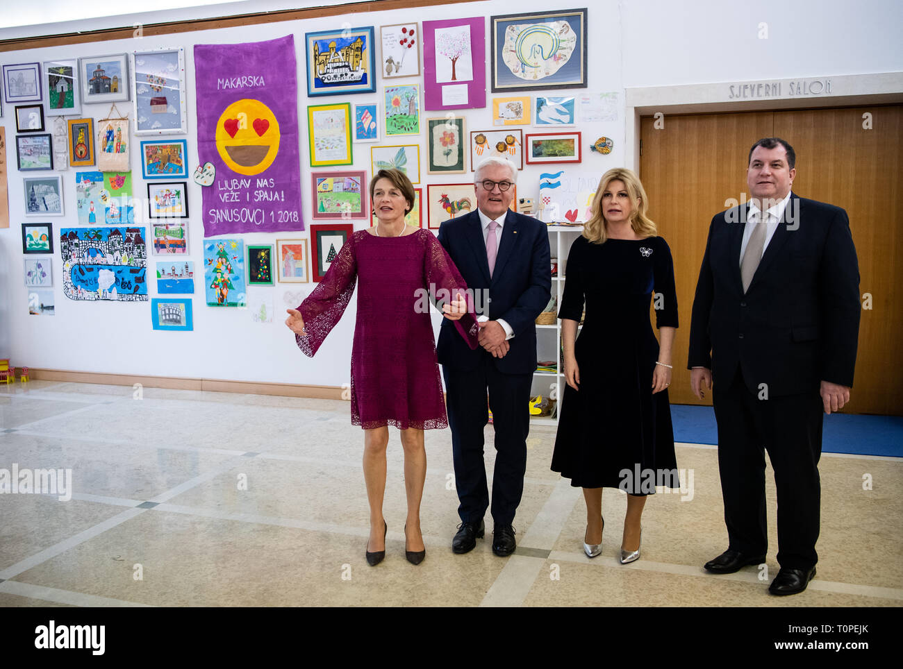 21 March 2019, Croatia, Zagreb: Federal President Frank-Walter ...