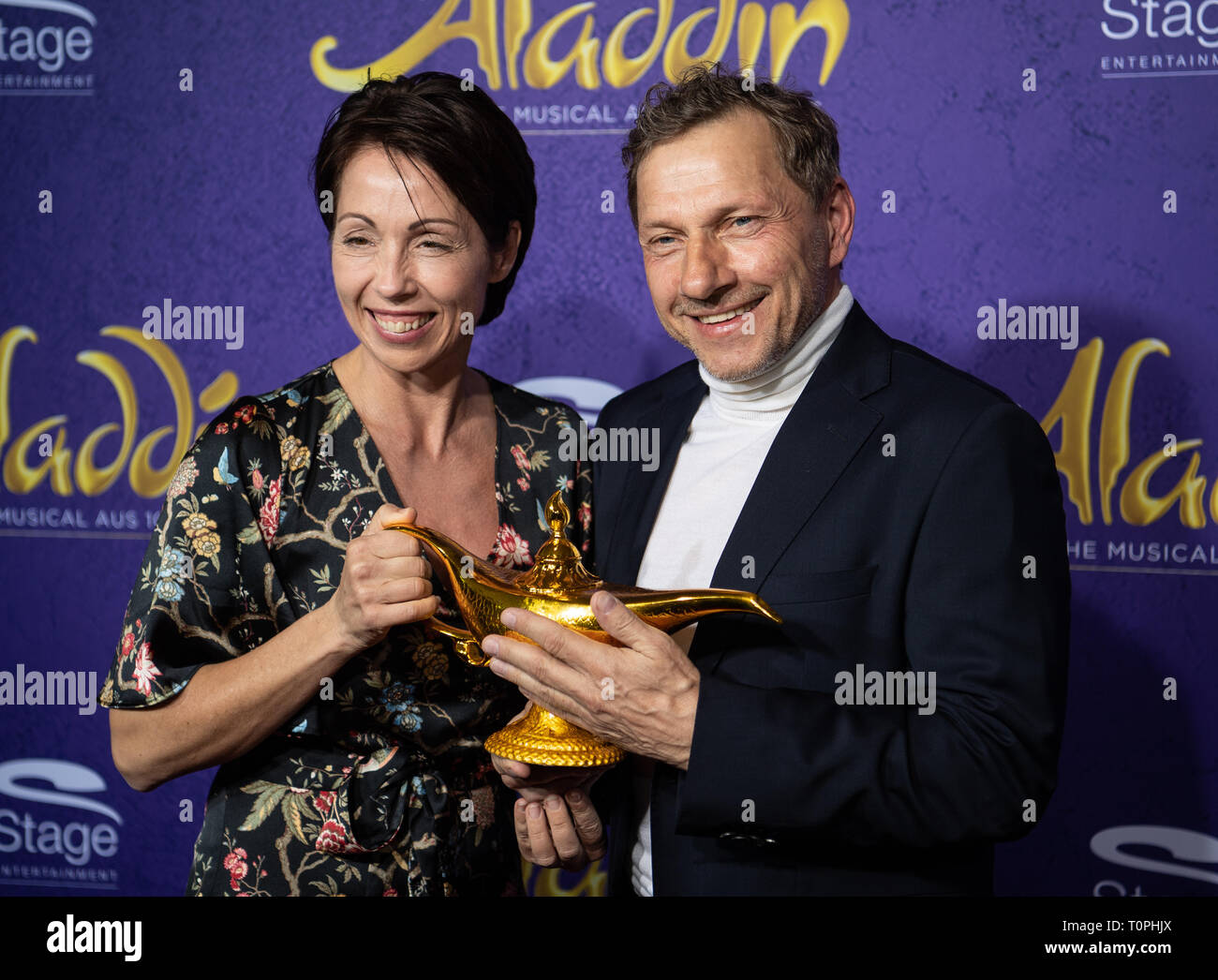 Stuttgart, Germany. 21st Mar, 2019. Richy Müller and his wife Christl ...