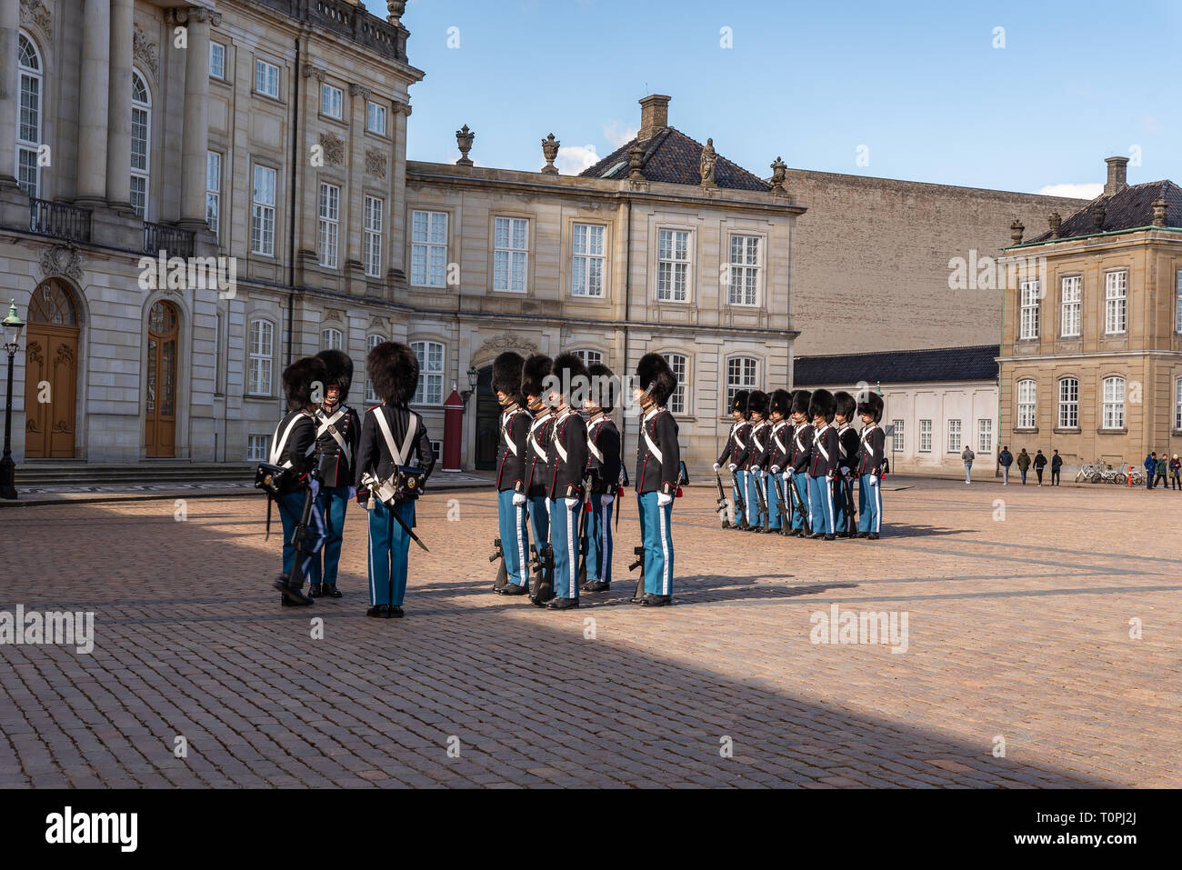 Copenhagen, Denmark - March 19, 2019: the Royal Life Guards (Den ...