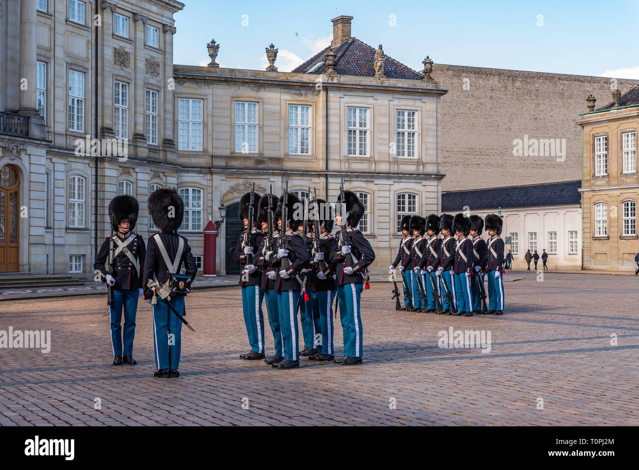 Copenhagen, Denmark - March 19, 2019: the Royal Life Guards (Den ...