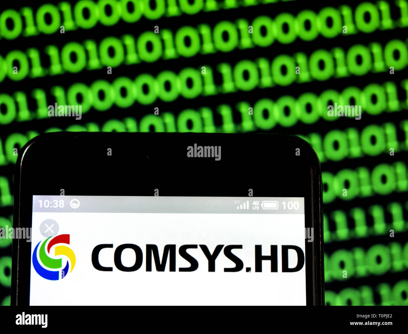 Ukraine. 21st Mar, 2019. In this photo illustration Comsys Holdings Corporation logo seen ...