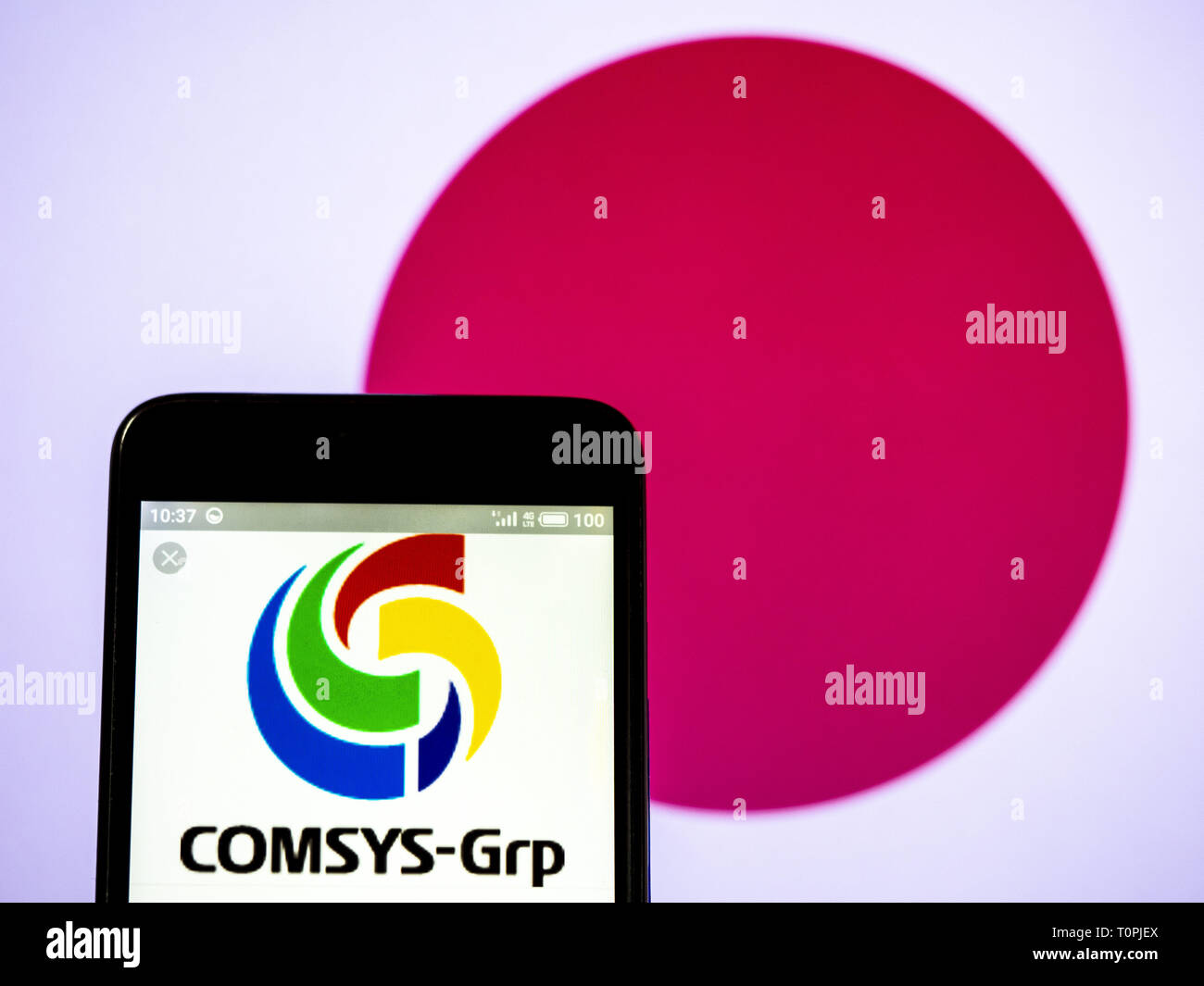 Ukraine. 21st Mar, 2019. In this photo illustration Comsys Holdings Corporation logo seen ...