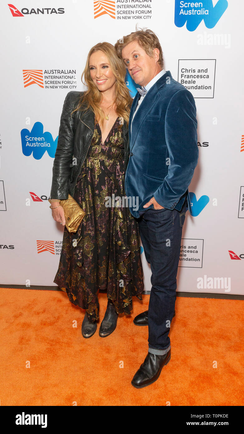New York, NY - March 21, 2019: Toni Collette and Dan Wylie attend 25th ...