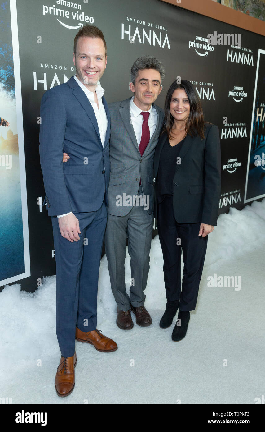 New York, NY - March 21, 2019: Marc Resteghini, David Farr, Jill Arthur ...