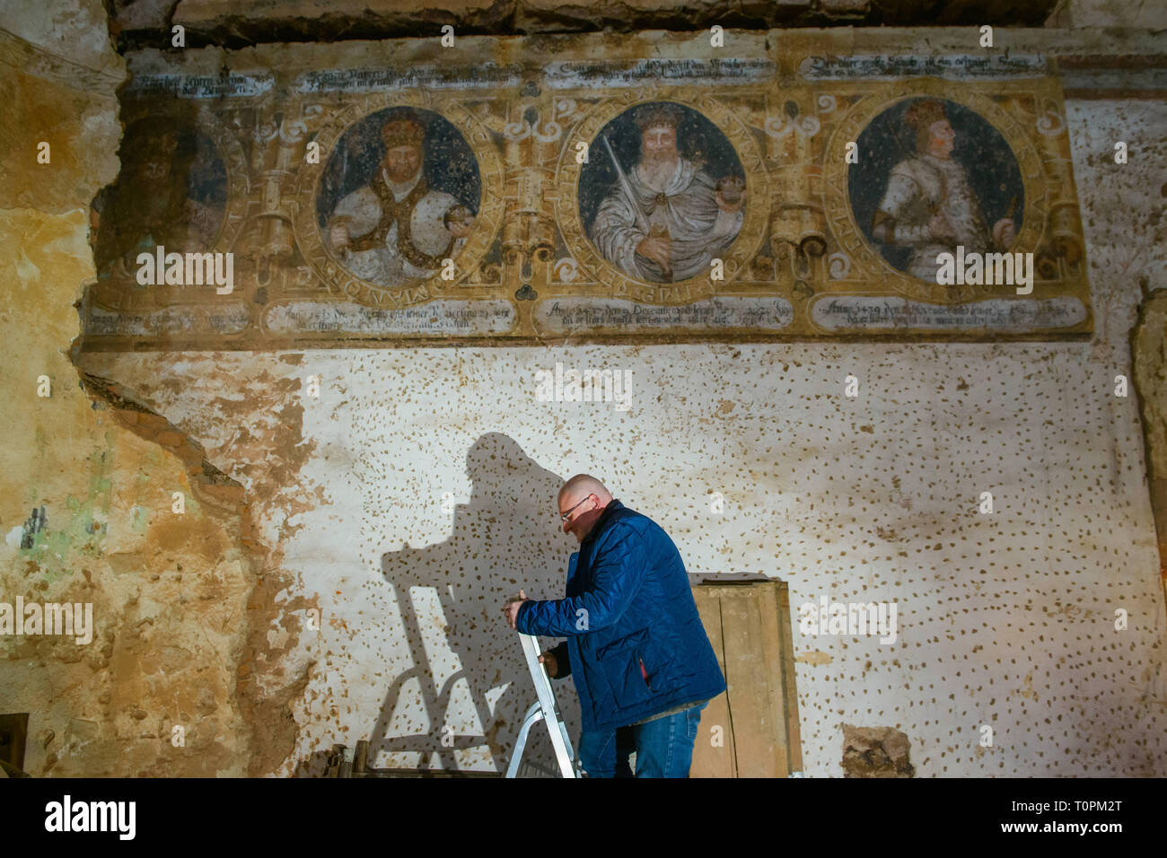 Walbrzych, Poland. 17th Mar, 2019. Piotr Koper, a building contractor ...
