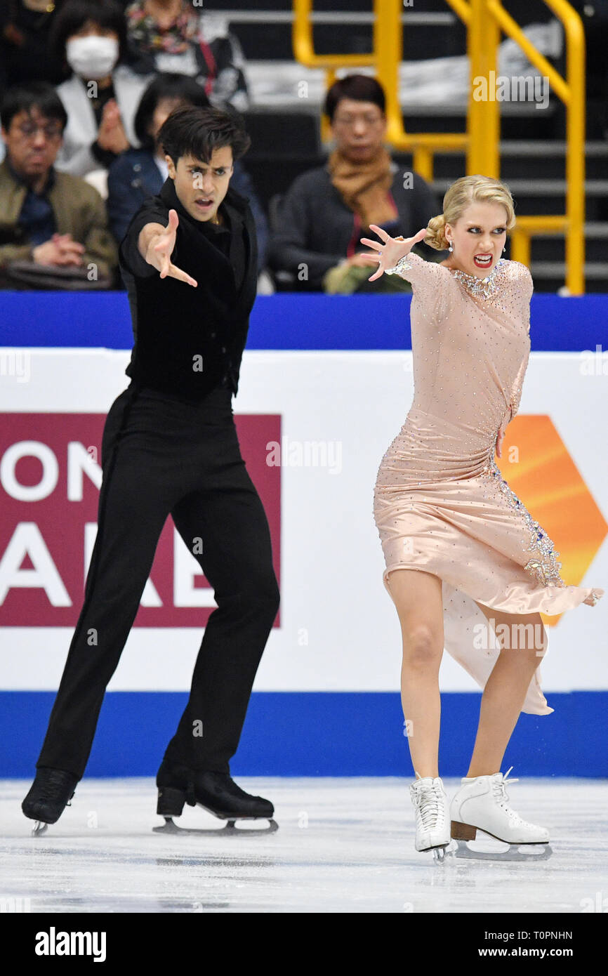 Saitama, Japan. Credit: MATSUO. 22nd Mar, 2019. Kaitlyn Weaver & Andrew Poje (CAN) Figure ...