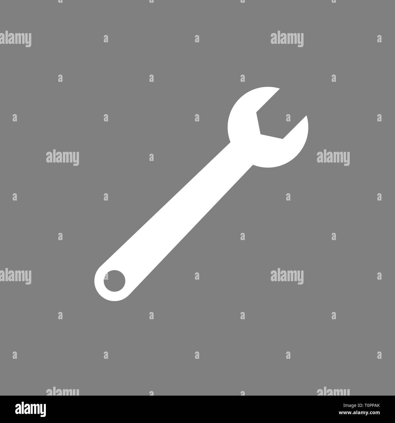 Wrench icon, spanner symbol flat Stock Vector Image & Art - Alamy
