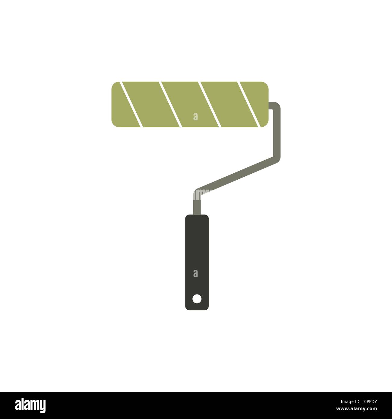 Paint roller icon. flat vector Stock Vector Image & Art - Alamy