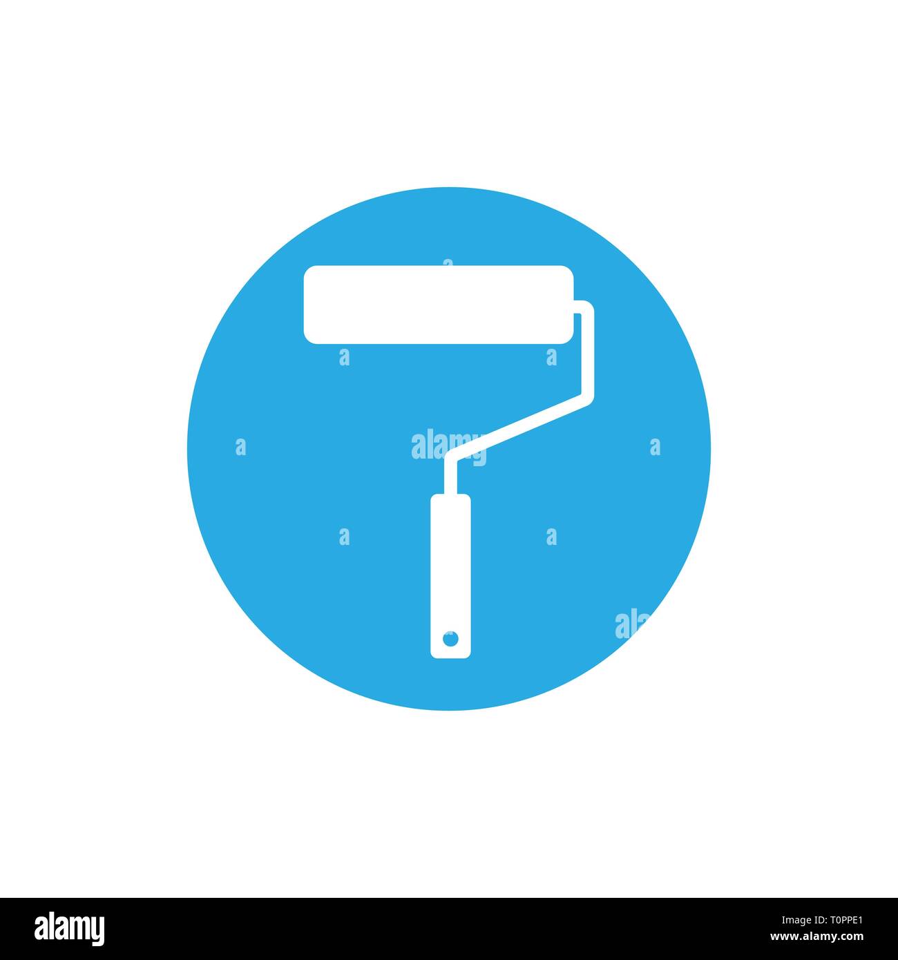 Paint roller icon. flat vector Stock Vector Image & Art - Alamy