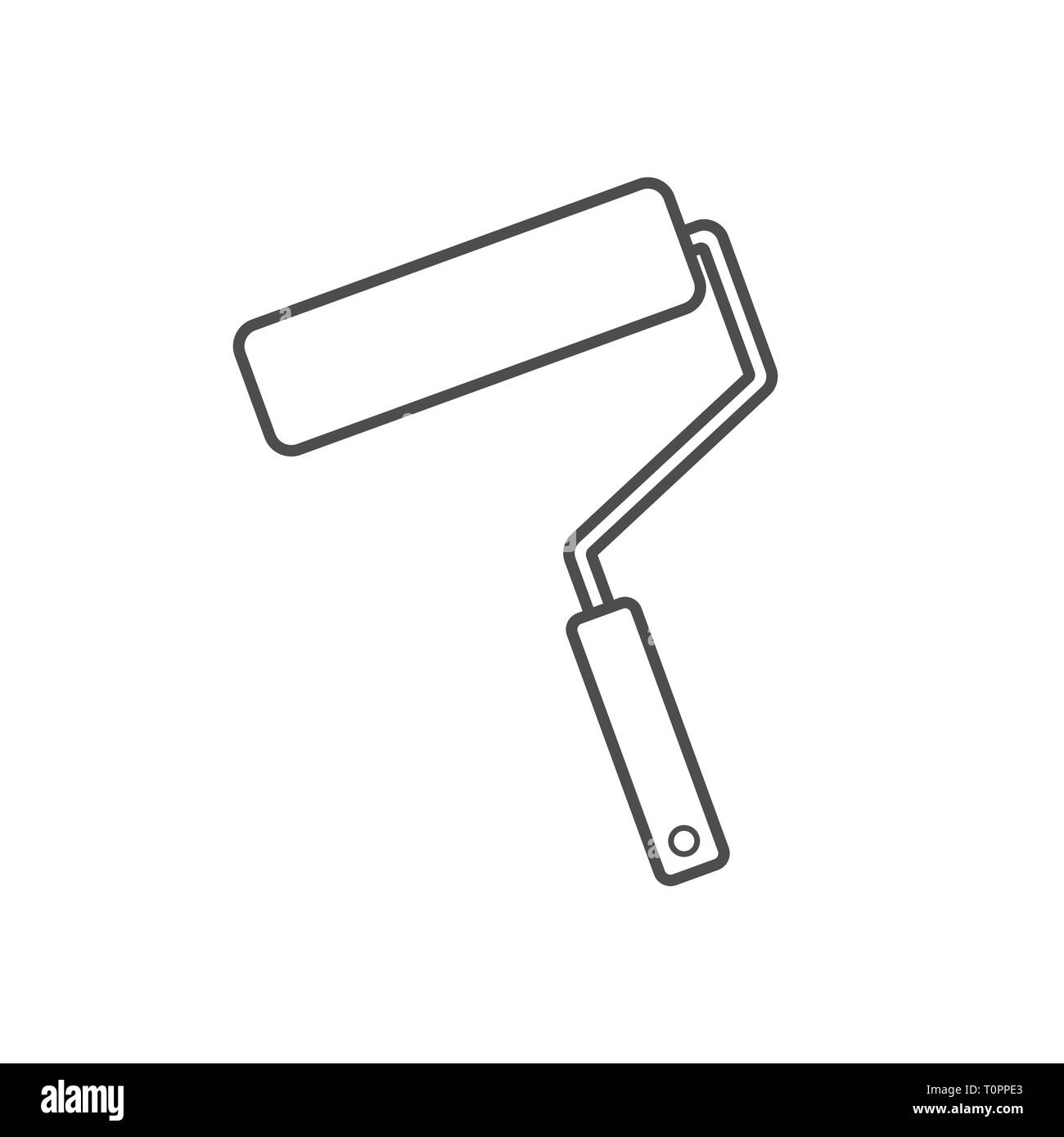 Paint roller icon. flat vector Stock Vector Image & Art - Alamy