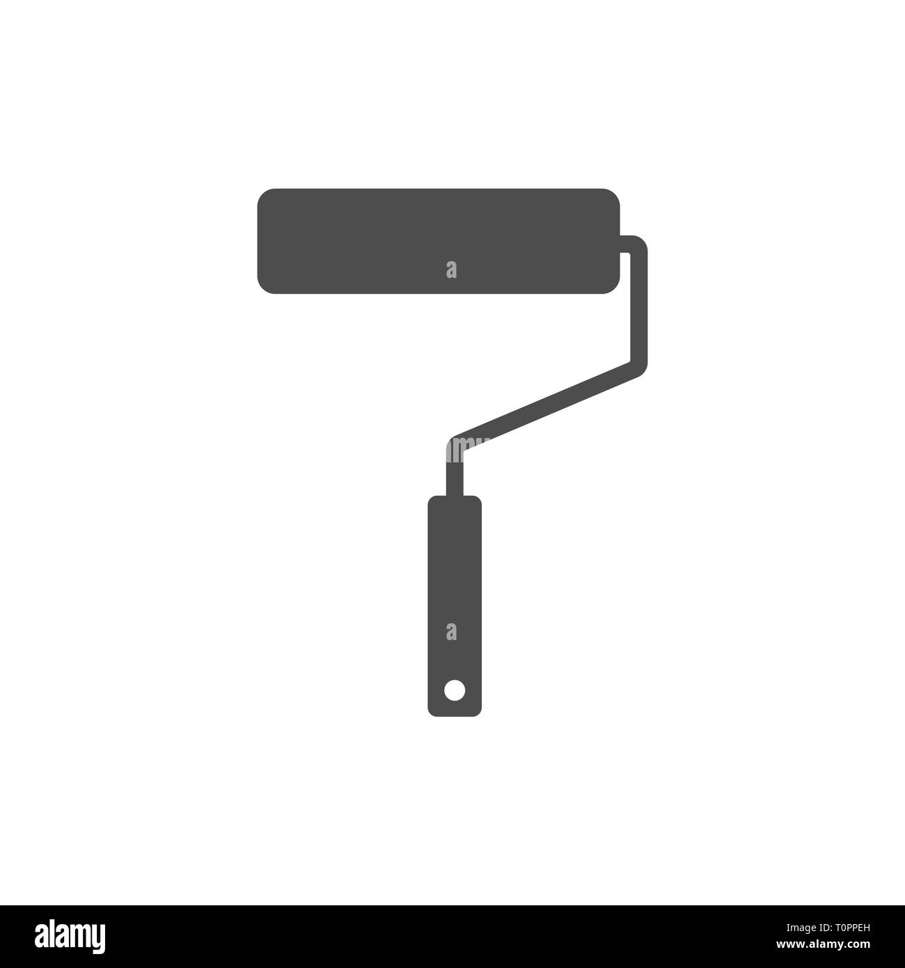 Paint roller icon. flat vector Stock Vector Image & Art - Alamy