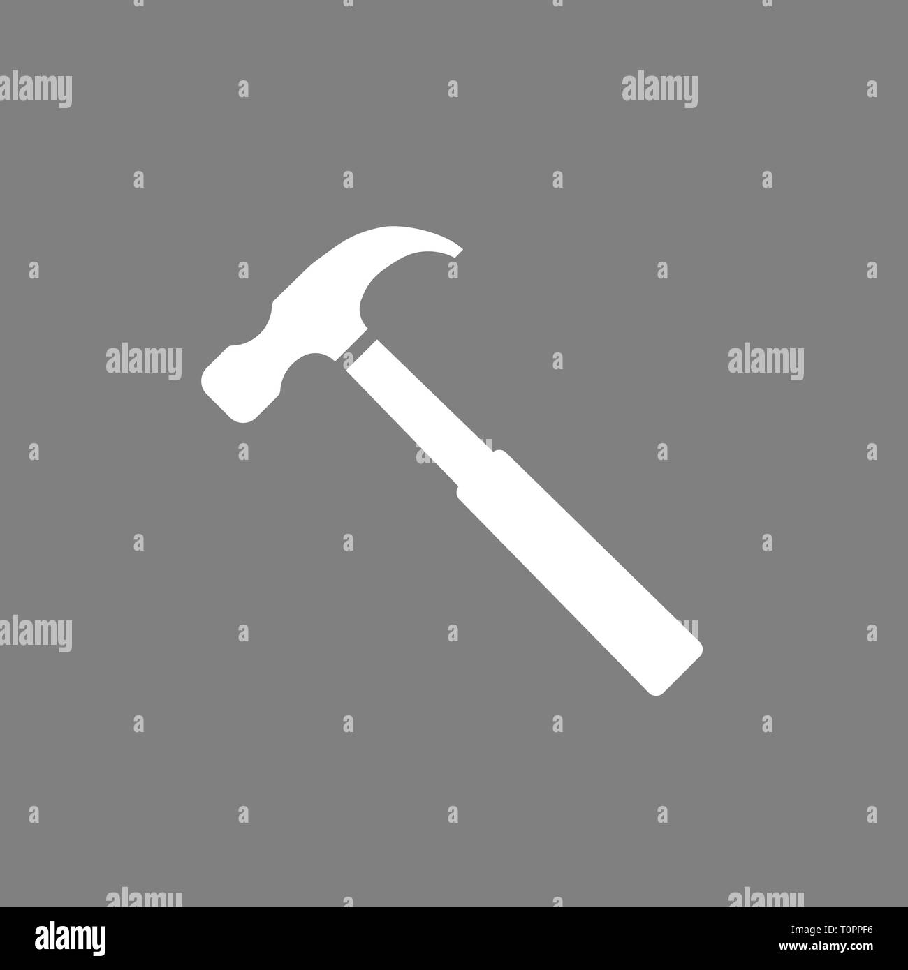 Hammer icon. Vector illustration, flat design On Stock Vector Image ...