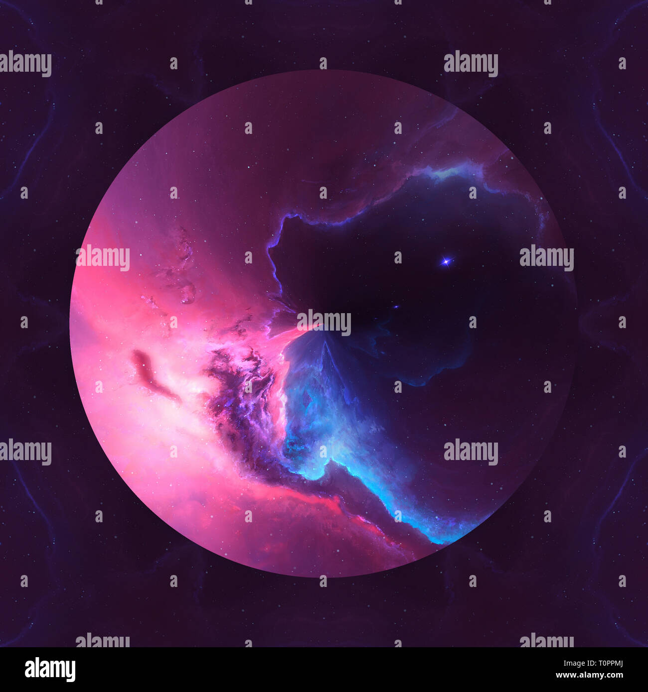 Abstract background with cosmic motifs. Surreal fractal style. Graphic ...