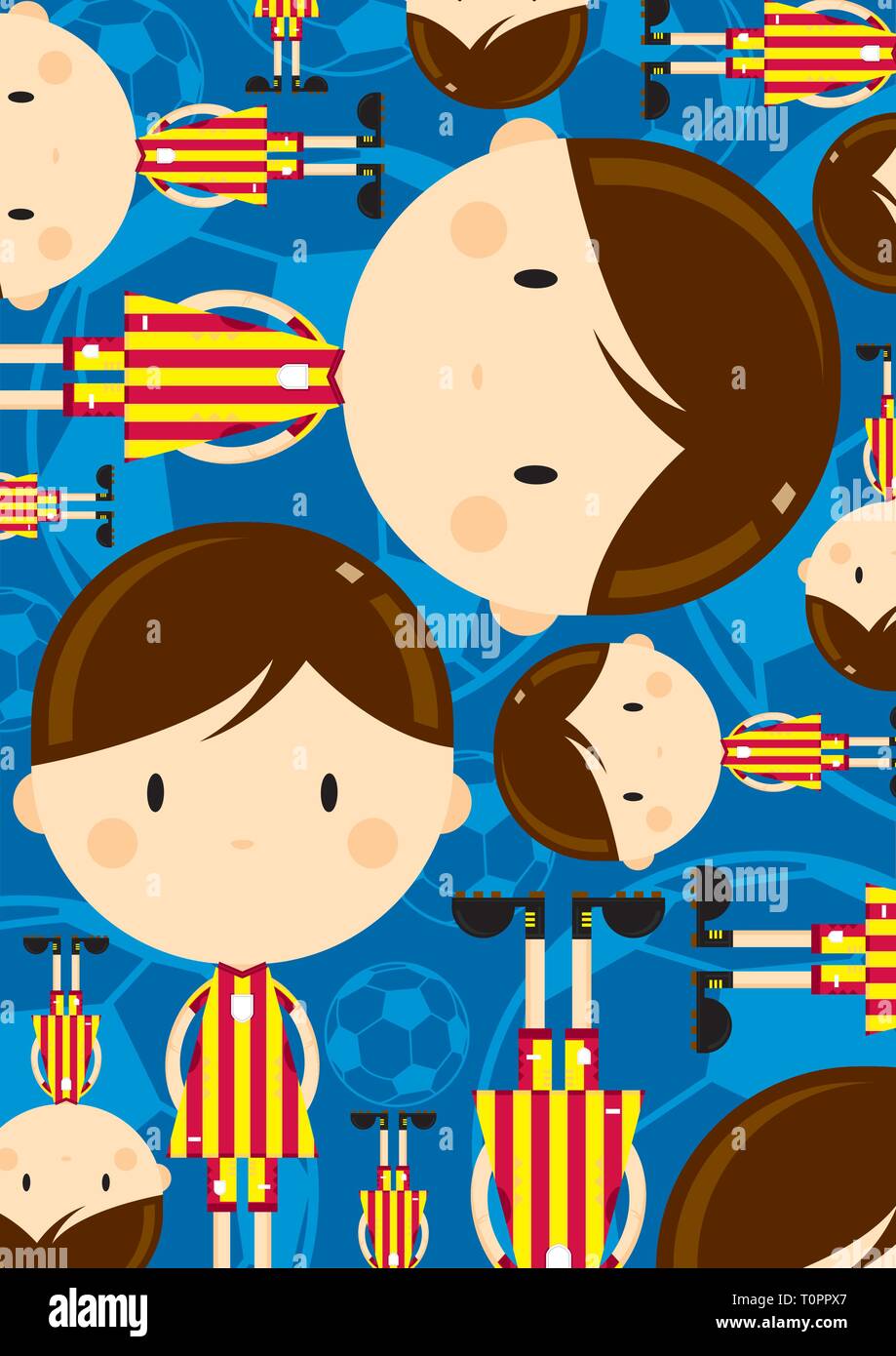 Cartoon Soccer Football Player Pattern Stock Vector Image & Art - Alamy