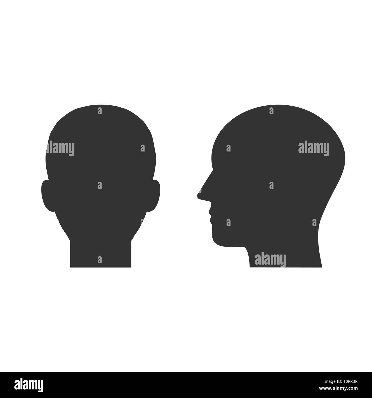 Vector illustration, flat design. Head people profile icon Stock Vector ...